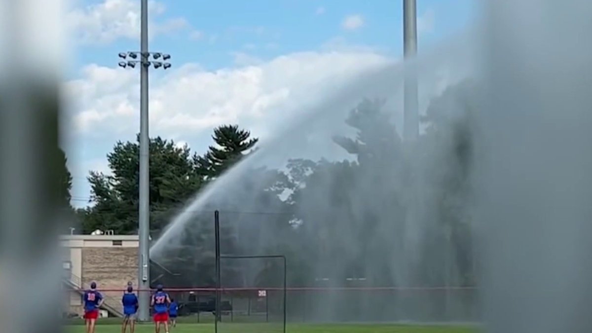 Maryland firefighter floods baseball field after ball hits truck ...