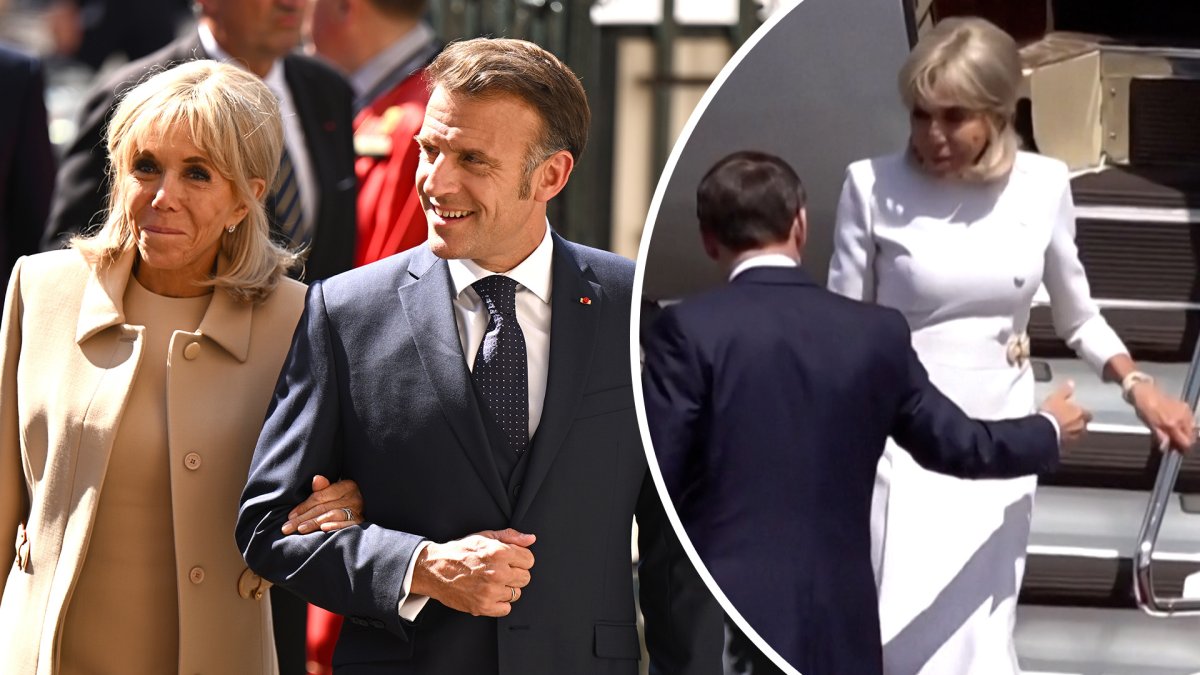 Did Emmanuel Macron’s wife Brigitte snub him in another awkward plane ...
