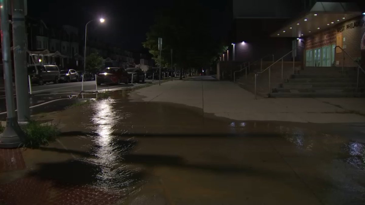 Broken water main sent water rushing down West Philly street – NBC10 ...