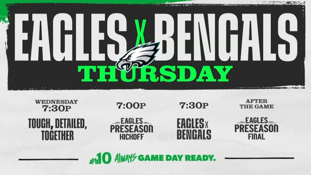 How to watch Eagles vs. Bengals on NBC10 – NBC10 Philadelphia