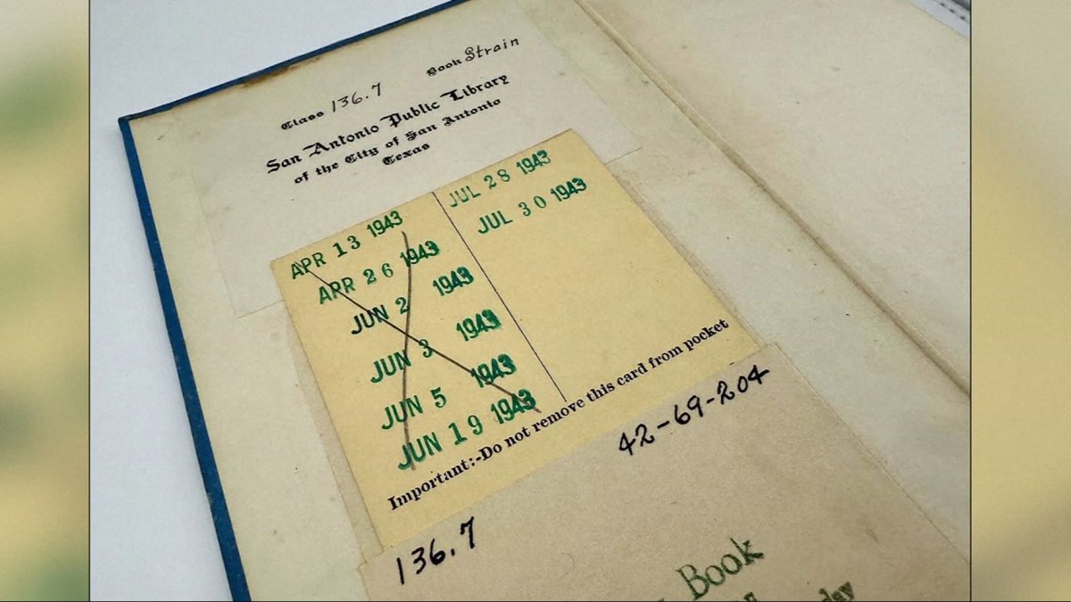 Texas library received overdue library book 82 years late – NBC10 ...