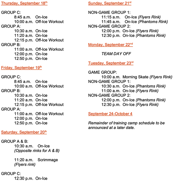 Flyers training camp 2025 roster, schedule – NBC10 Philadelphia