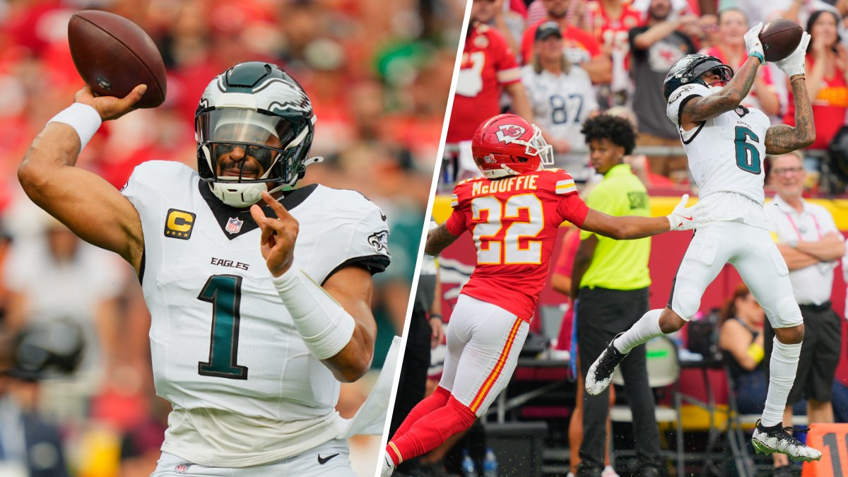 DeVonta Smith, Jalen Hurts deliver when Eagles had to vs. Chiefs ...