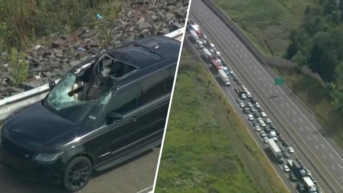 2 hurt after tire crashes through windshield of SUV on I-476 – NBC10 ...