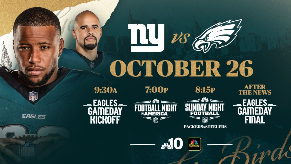 Eagles vs. Giants: How to watch pregame, postgame coverage – NBC10 ...