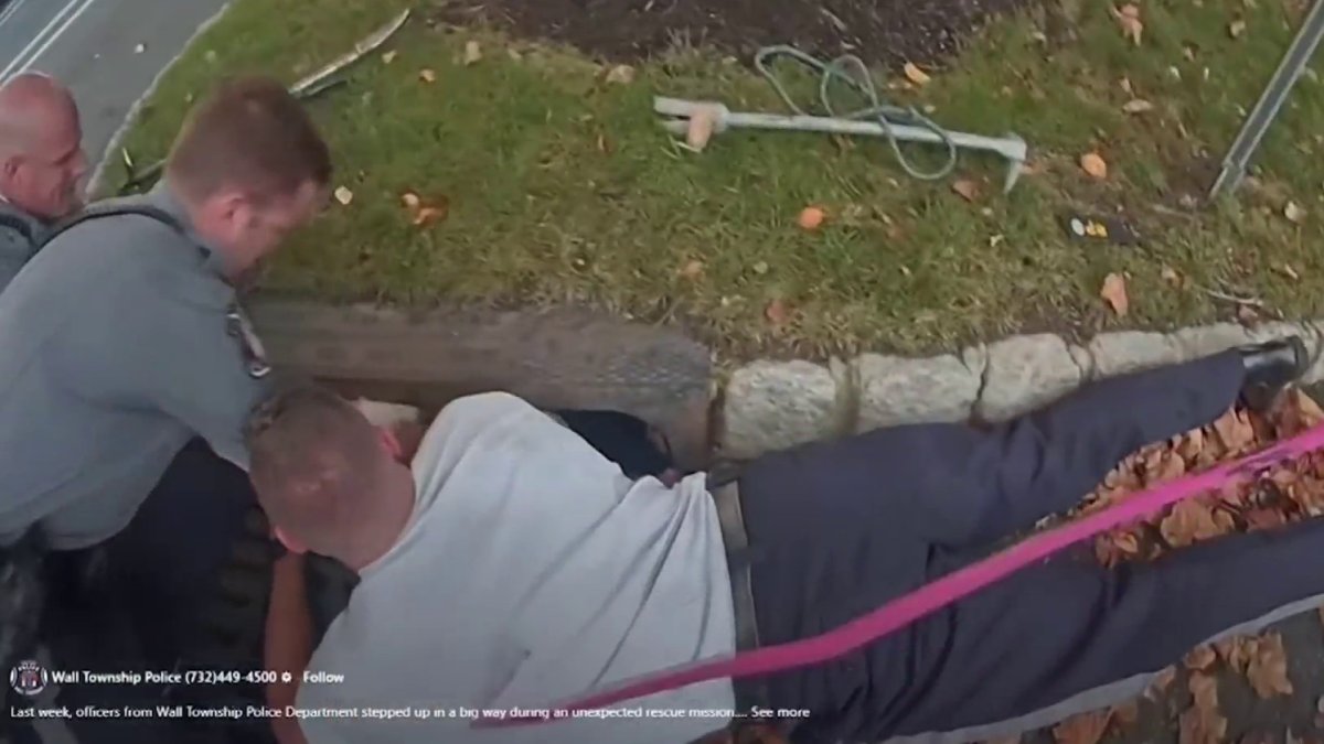 Police officers rescue dog from New Jersey storm drain – NBC10 Philadelphia