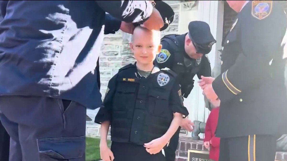 Boy battling cancer sworn in as police chief in Abington – NBC10 ...