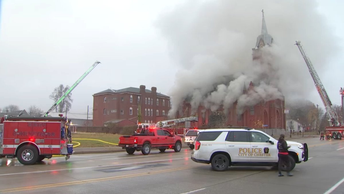 Fire crews respond to fire at vacant, historic church in Chester ...