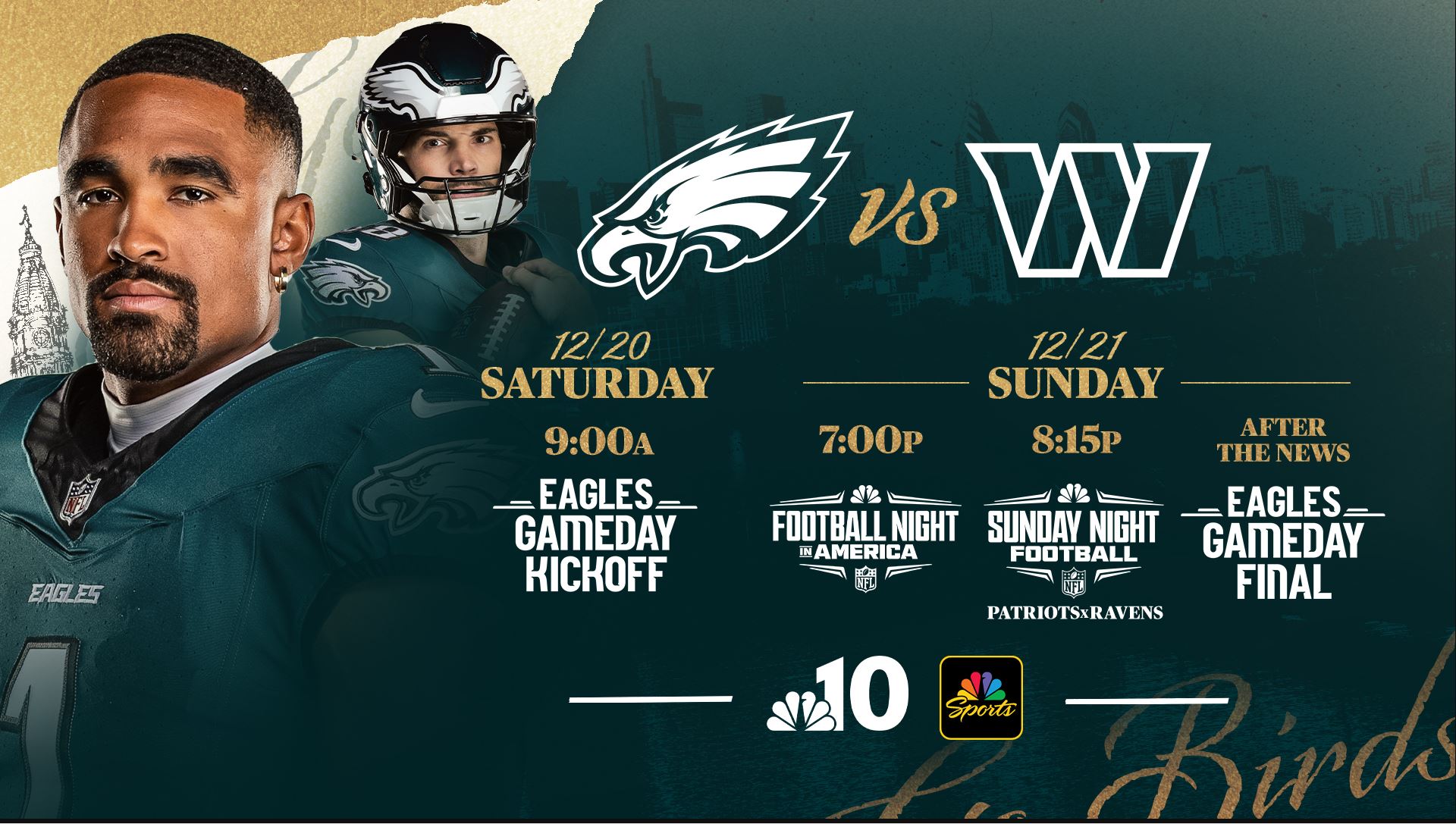 Eagles vs. Commanders: How to watch pregame, postgame coverage – NBC10 Philadelphia