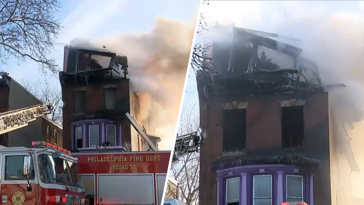 Firefighters battle apartment building fire in North Philadelphia ...