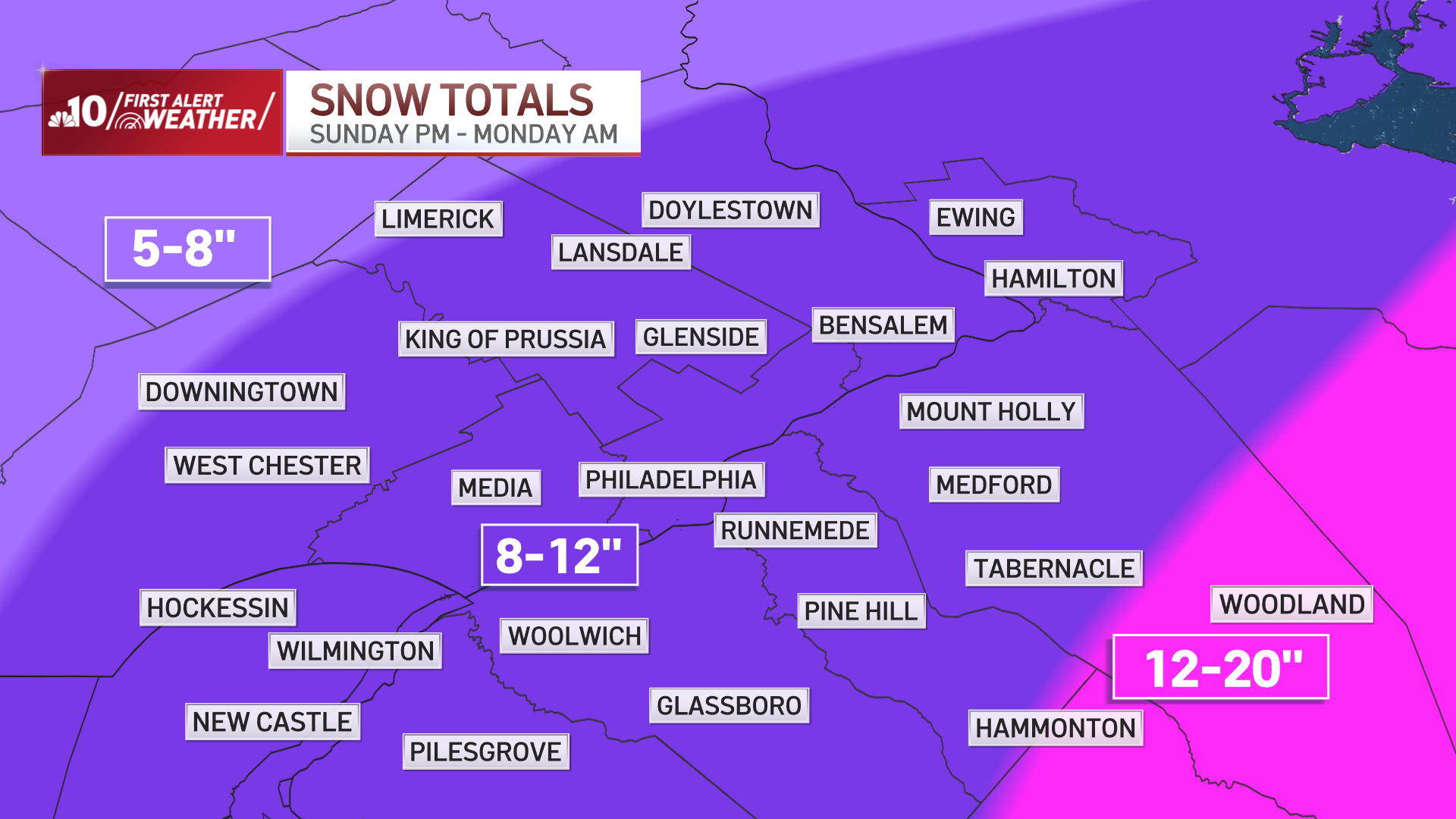 Nor’easter to bring snow to Philly region Sunday into Monday – NBC10 ...