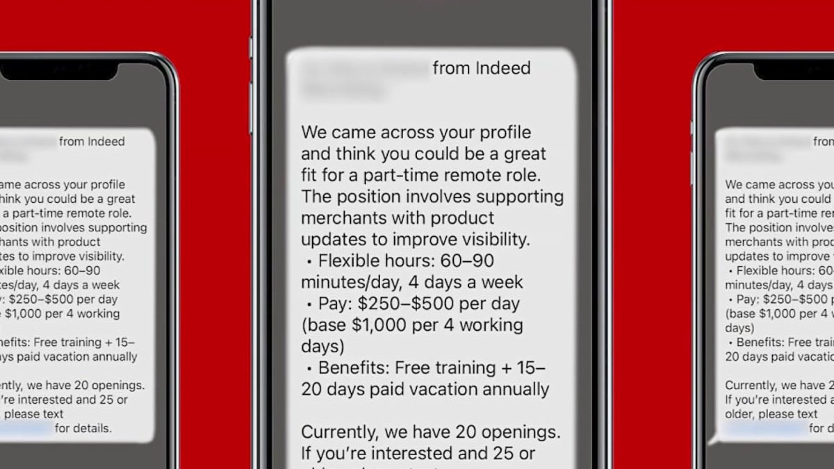 Warning: That random too-good-to-be-true job offer text might be a scam ...