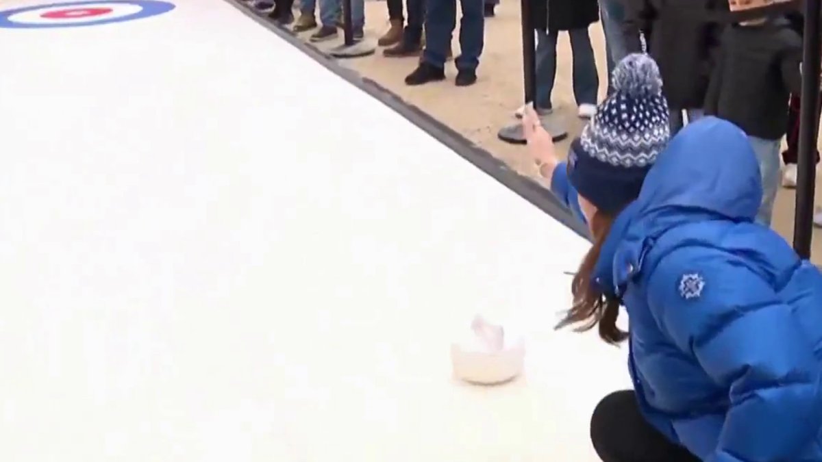 NBC10’s Siobhan McGirl tries out curling at the 2026 Winter Olympics ...