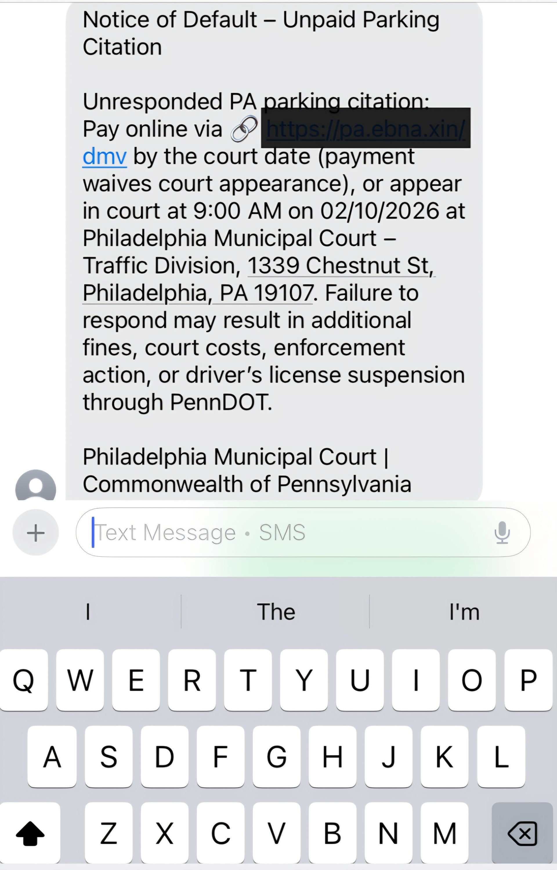 Philadelphia court officials issue warning over text message scam ...
