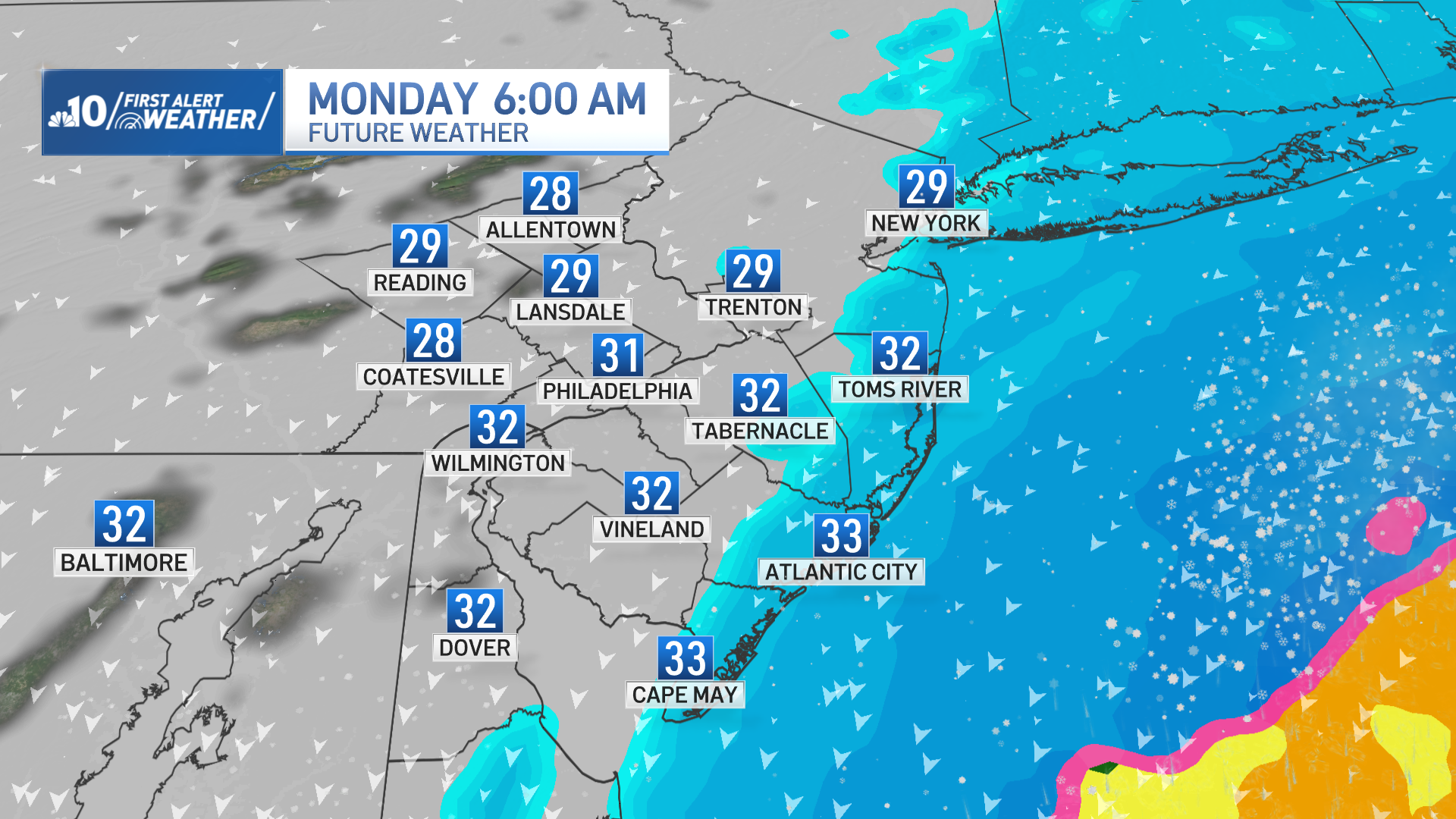 Mix of rain, light snow to fall in Philadelphia area on Sunday – NBC10 ...