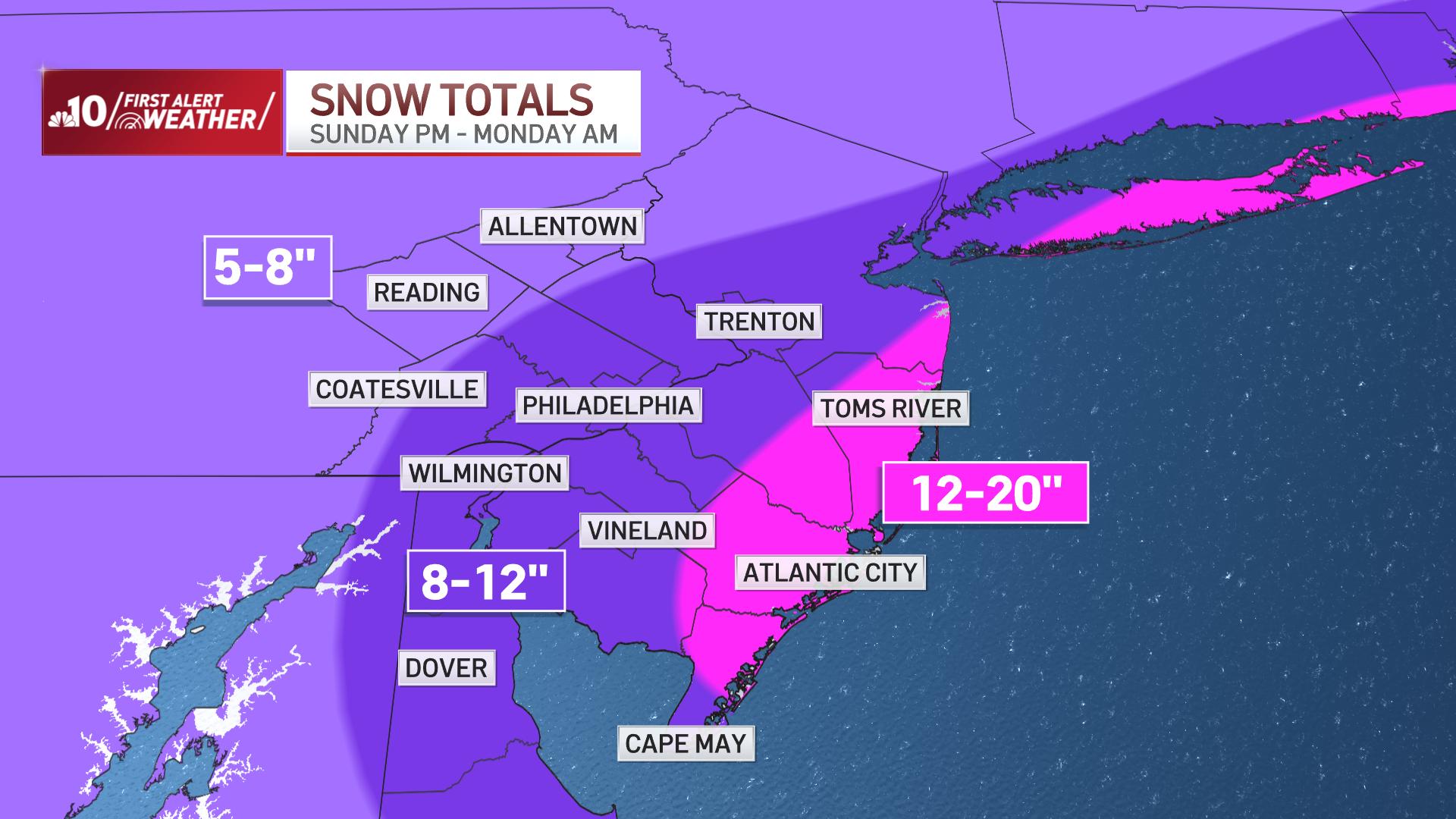 Nor’easter to bring snow to Philly region Sunday into Monday – NBC10 ...