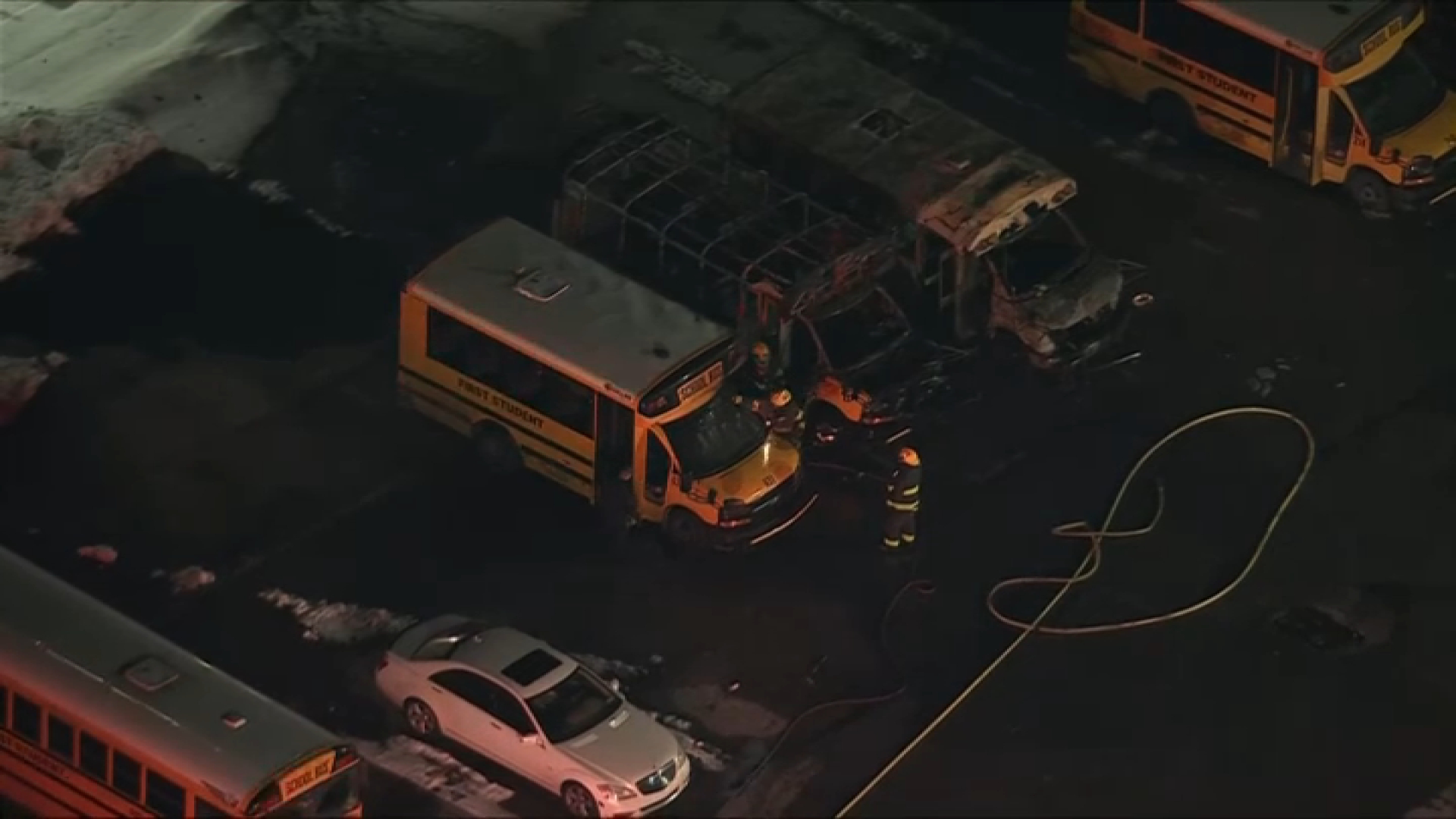 School buses catch fire at lot in Port Richmond on Wednesday – NBC10 ...