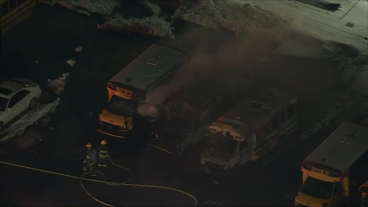 School buses catch fire at lot in Port Richmond on Wednesday – NBC10 ...