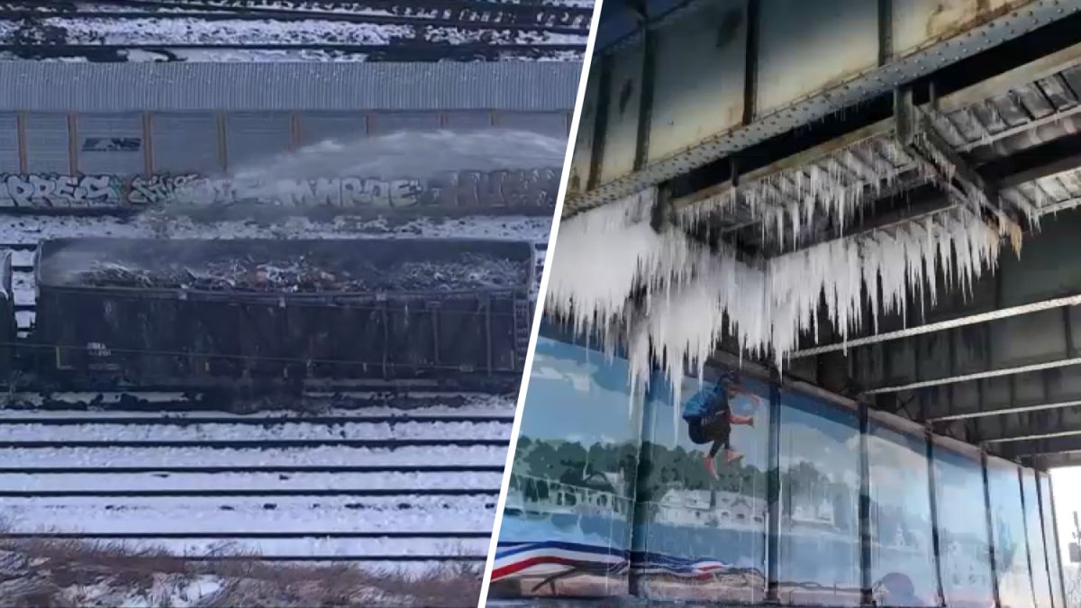 Firefighters put out hot spots from train fire near Falls Bridge ...