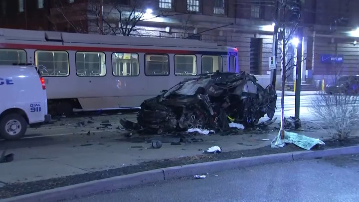 Man dead after SUV crashes into trolley in West Philly, police say ...
