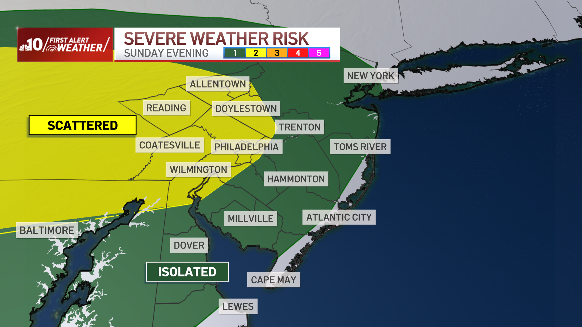 Severe storms to impact the Philly region on Sunday night – NBC10 ...