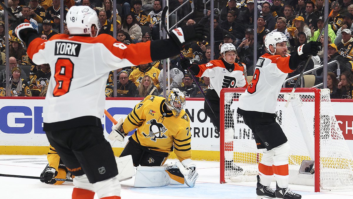 Flyers rip off two road wins to open playoffs, put Penguins on their ...
