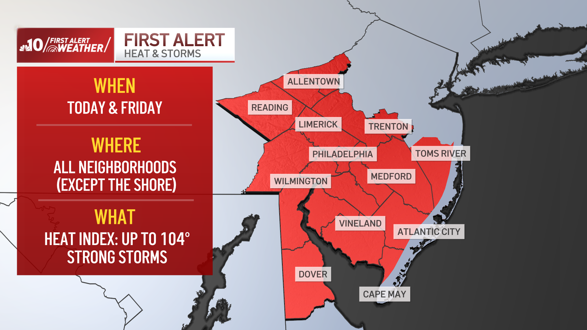 Record heat hits Philly region, severe storms moving through – NBC10 ...