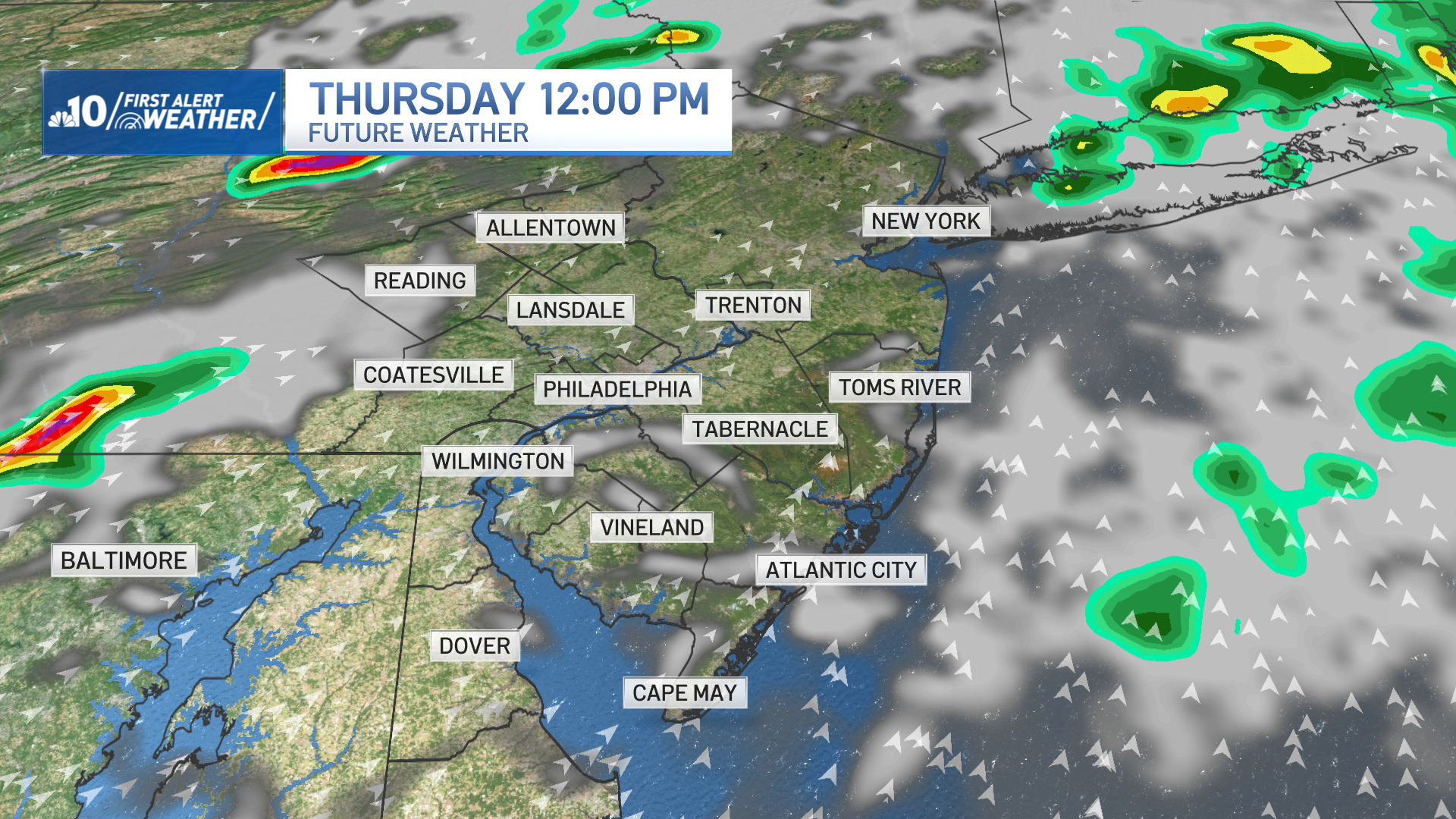 Warmer with spotty thundershowers Wednesday – NBC10 Philadelphia