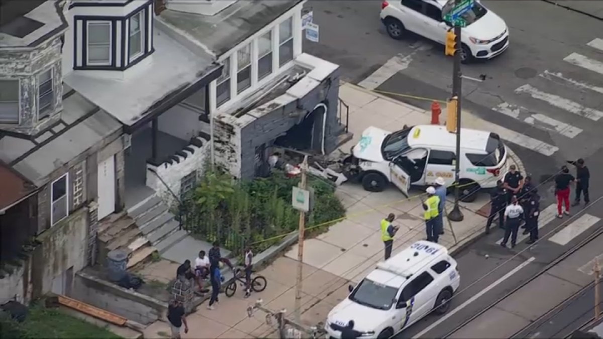 Taxi crashes into building in West Philadelphia on Tuesday evening ...