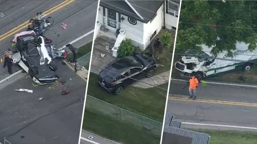 Car crashes into 3 other vehicles, goes airborne killing driver – NBC10 ...