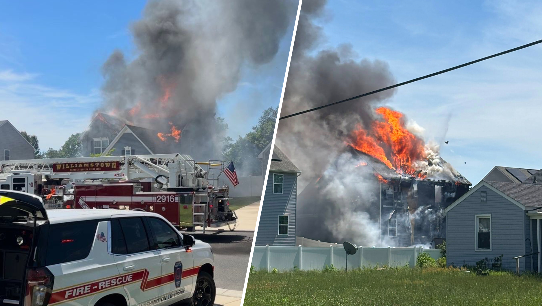 NJ house fire sends red flames, black smoke into the sky – NBC10 ...